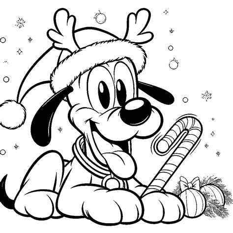 Mickey Mouse Christmas Coloring Page