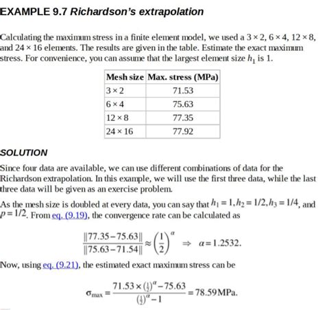 solved example 9 7 richardson s extrapolation calculating