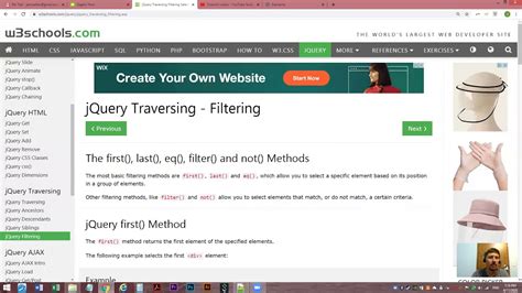 programming jquery siblings and filtering youtube