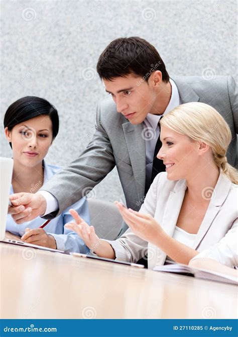 Business People Discuss The Problems Stock Image Image Of Business