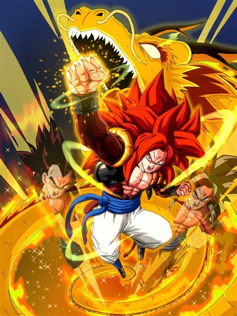 Gogeta Son Goku Vegeta Dragon Ball Dragon Ball Gt 3boys Aura