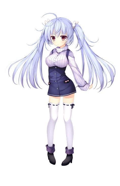 Safebooru 1girl Bangs Blue Hair Boots Breasts Brown Eyes Eyebrows