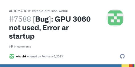 [bug] gpu 3060 not used error ar startup · issue 7588