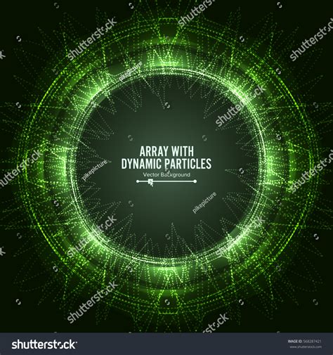 Array Vector Splash Particles Connection Round Stock Vector Royalty