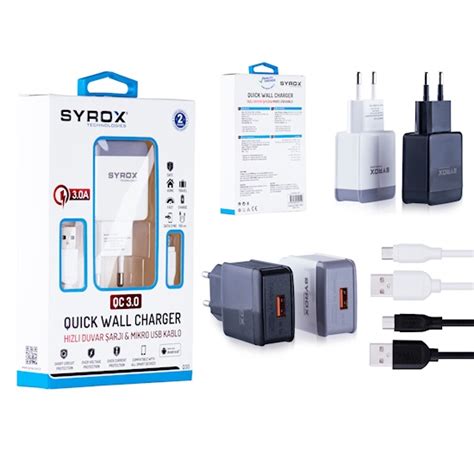 Syrox 3 Amper 30 Amper Mikro Usb Micro Usb Hızlı Şarj Fiyatı
