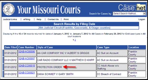 Casenet Mo Missouri Court Cases And Records Mo