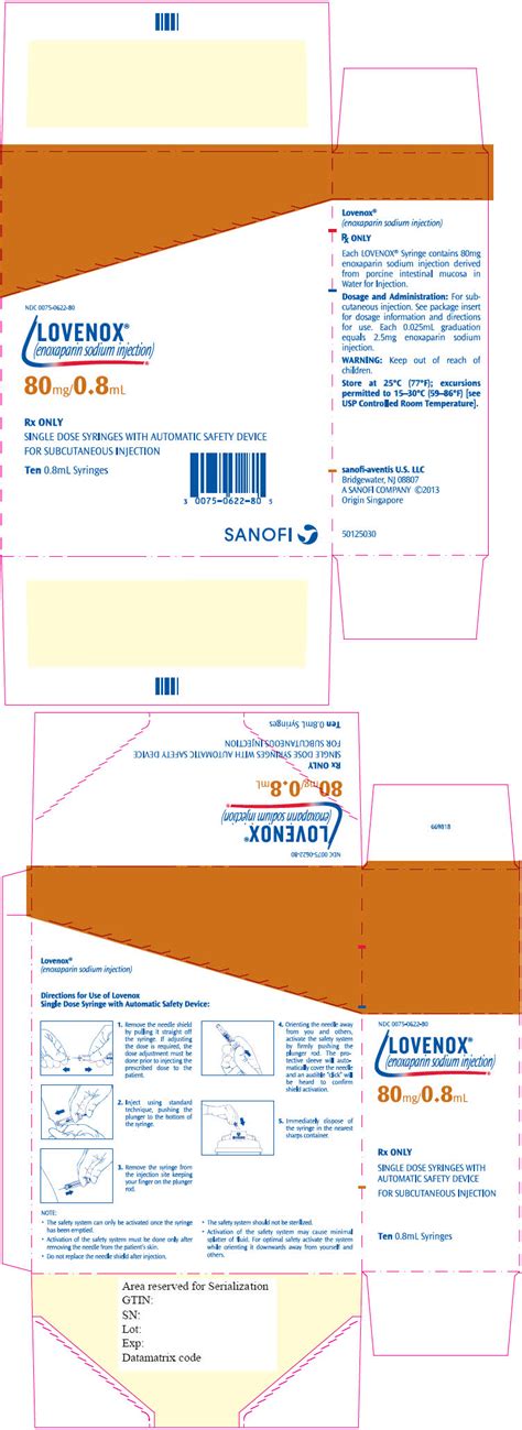 Dailymed Lovenox Enoxaparin Sodium Injection