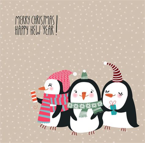 Kerstkaart Met Kerstman En Dieren Op De Trein Leuke Karakters Vector