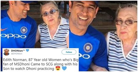 Ms Dhonis Warm Gesture For 87 Year Old Fan Proves Why Hell Always Be