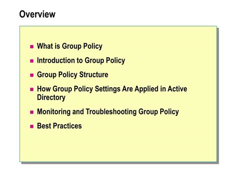 PPT Implementing Group Policy PowerPoint Presentation Free Download ID