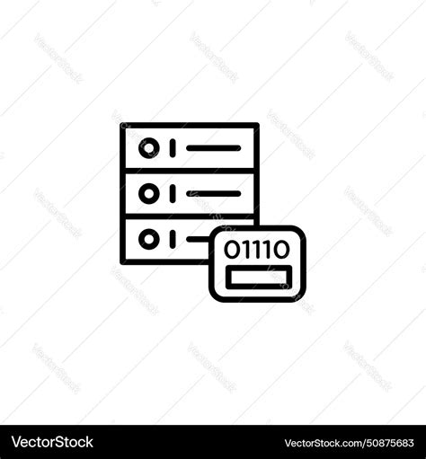 Master Data Icon Set Management Server Royalty Free Vector