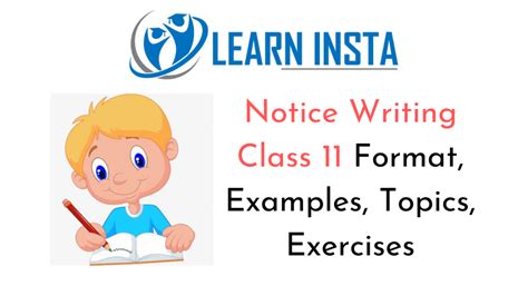 Notice Writing Format Class 11 Examples Questions
