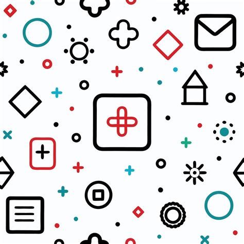 A Seamless Pattern With Icons And Symbols Vector Art At Vecteezy