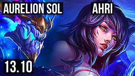 Aurelion Sol Vs Ahri Mid Games Godlike Kr Master Youtube