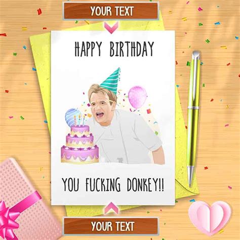 Funny Gordon Ramsay Yelling Birthday Card Hell S Kitchen Etsy