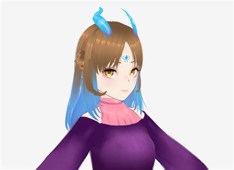 Custom Vroid Model For Streaming And Vrchat Etsy