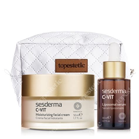 Sesderma C VIT Moisturizing Facial Cream Liposomal Serum Kosmetyczka ZESTAW Krem nawilżający