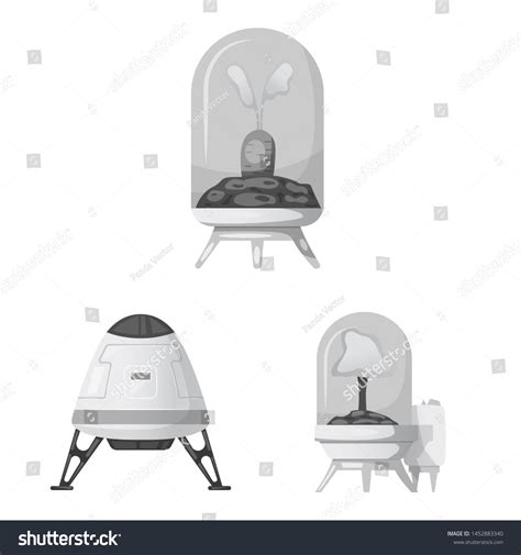 Bitmap Design Mars Space Symbol Collection Stock Illustration