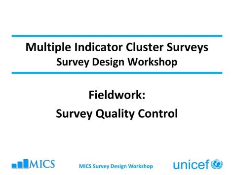 Ppt Multiple Indicator Cluster Surveys Survey Design Workshop
