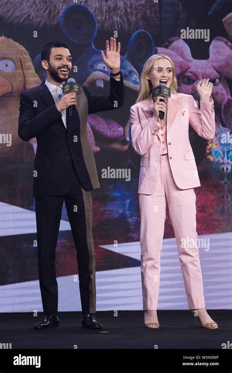 American Actress Kathryn Newton Right And Actor Justice Smith Attend