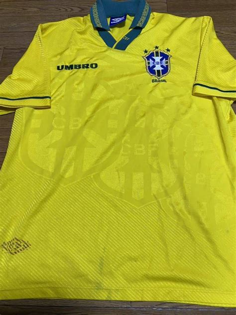 【傷や汚れあり】1994 ブラジル代表ホームユニフォーム Umbro社製 ロマーリオ ベベット ライー レオナルド ロナウド ドゥンガ ミ