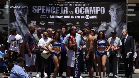 Errol Spence Jr And Carlos Ocampo Face Off At Weight In Youtube