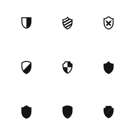 Premium Vector Shield Vector Icons Simple Illustration Set Of 9