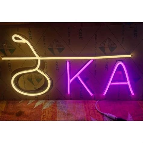 Aluminium Rectangle Outdoor Neon LED Sign Board At 500 Sq Ft In New Delhi