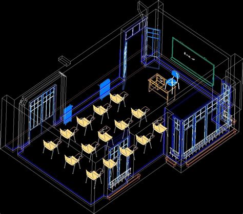 Classroom 3d Dwg Model For Autocad Designs Cad