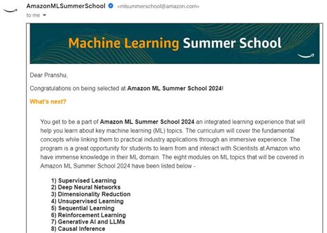 Pranshu Kaushik On Linkedin Amazonmlsummerschool Machinelearning