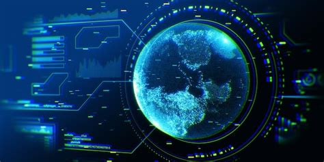 Premium Photo Global Data Connection Technology Concept With Screen