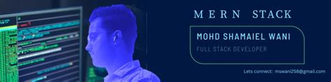 Mohd Shamaiel Wani Software Developer Nodejs Reactjs Mongodb Linkedin