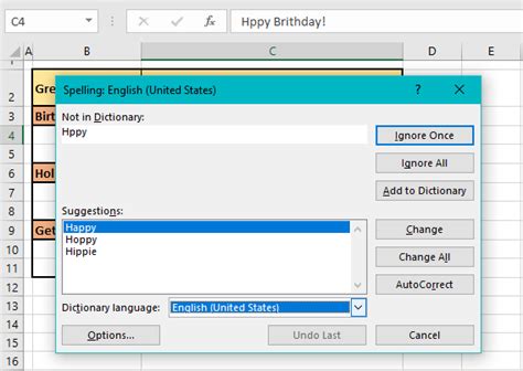 Spell Check In Excel Shortcuts Settings And Customizations