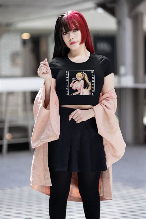 Lewd Hucow Anime Cow Girl Crop Top Anime Apparel Lewd Gamer T Shirt