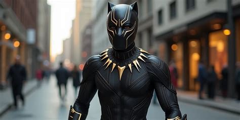 Black Panther Civil War Suit Premium Cosplay Gear On