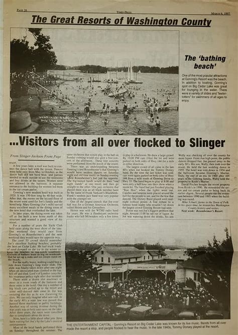 This Is Copy Of The Hartford Times Press From March 1997 Written By