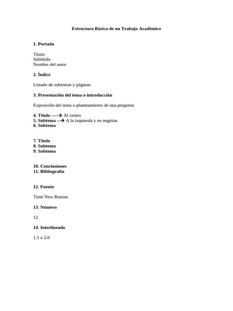 02 Estructura Básica De Un Trabajo Académico Pdf