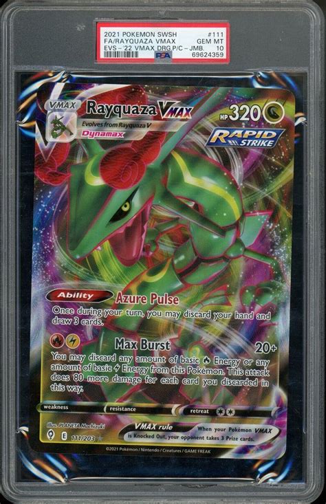 Rayquaza Vmax Jumbo 111 Prices Pokemon Evolving Skies Pokemon Cards
