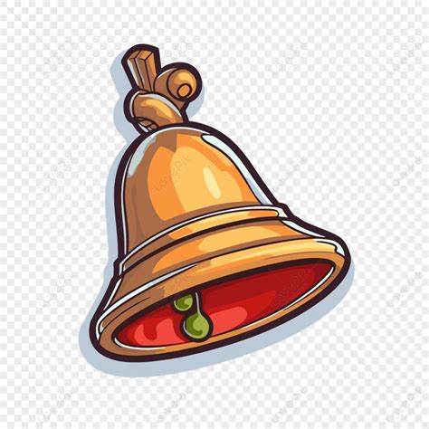 孤立在白色背景上的老式卡通鈴 向量貼紙eps圖案素材免費下載，可愛卡通圖片，尺寸4267 × 4267px Lovepik