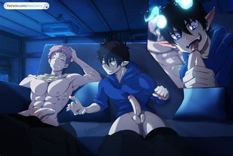 Rule 34 Aleccanny Anime Style Ao No Exorcist Asleep Blowjob Excited Excited Expression Excited