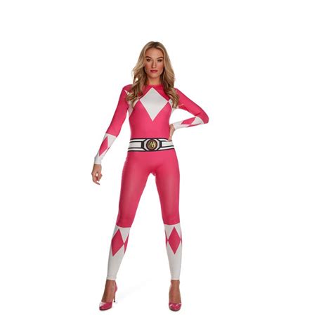 Morphsuits Pink Power Ranger Costume Adult Power Rangers Power