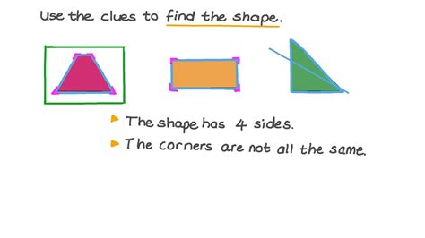 Question Video Comparing The Number Of Vertices Of 2d Shapes Nagwa