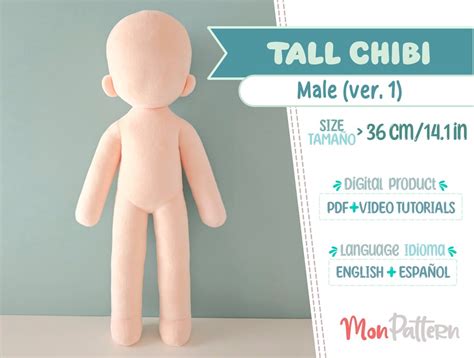 Tall Chibi Male Ver 1 Pdf Sewing Pattern Spanish English Instructions
