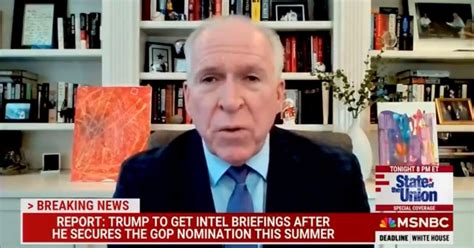 Former Cia Director John Brennan Says Intel Community Will Withhold Key