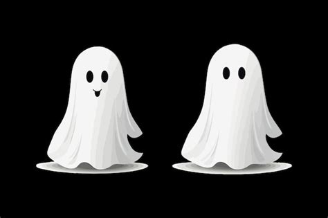 Premium Vector Realistic Halloween Cute Ghost Sheet Logo Vector