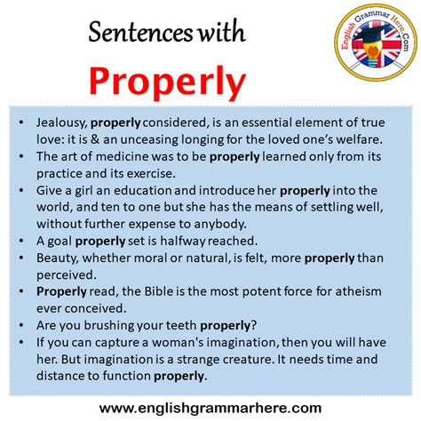 Sentences With Properly Properly In A Sentence In English Sentences For Properly English