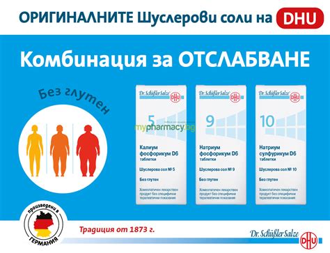 ШУСЛЕРОВИ СОЛИ ЗА ОТСЛАБВАНЕ КОМБИНАЦИЯ №5 №9 №10 табл 3 X 200