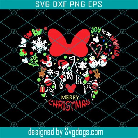 Merry Christmas Disney Minnie Mouse Svg Disney Svg Merry Christmas