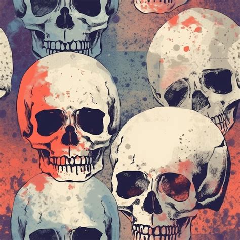Premium AI Image There Are Many Skulls That Are All Different Colors