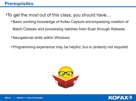 Kofax Transformation Modules 5 Introduction To Class Training